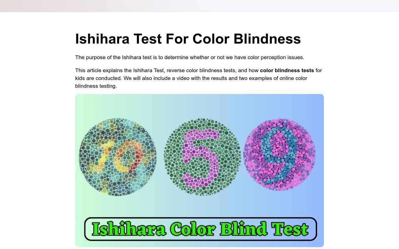 Ishara Color Blind Test: Decode Your True Colors with Precision